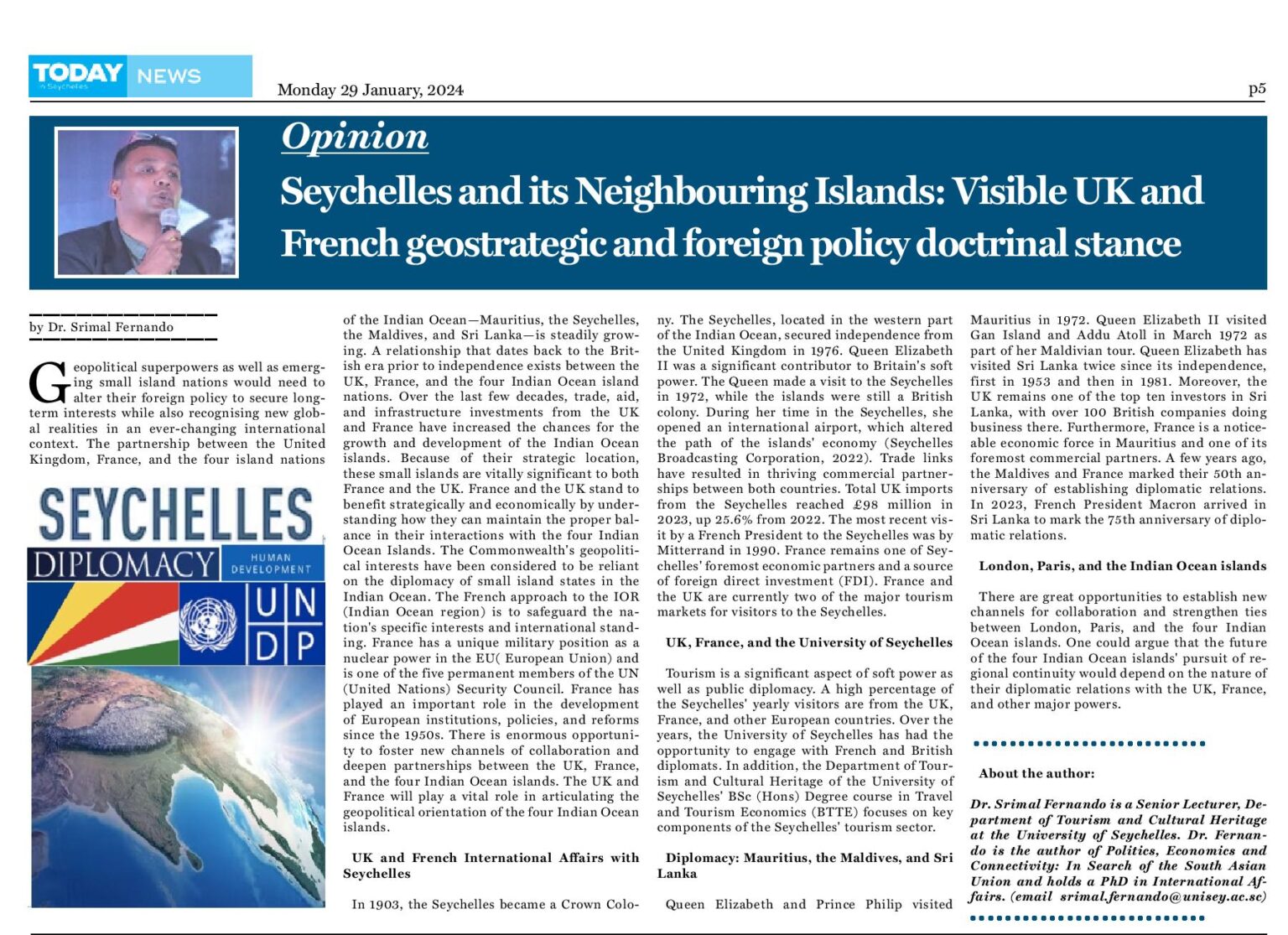 “Seychelles and its Neighbouring Islands: Visible UK French ...