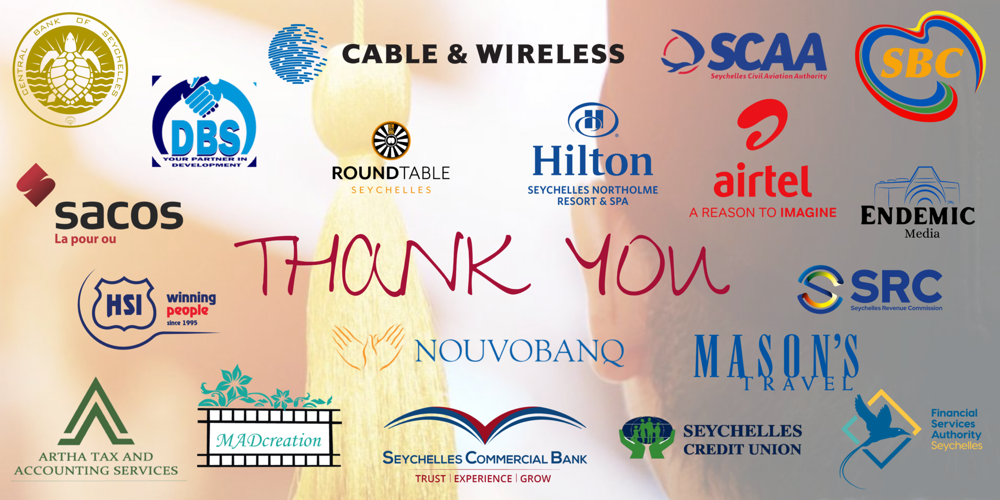 Thank you to our sponsors for Graduation 2023! - University Of Seychelles