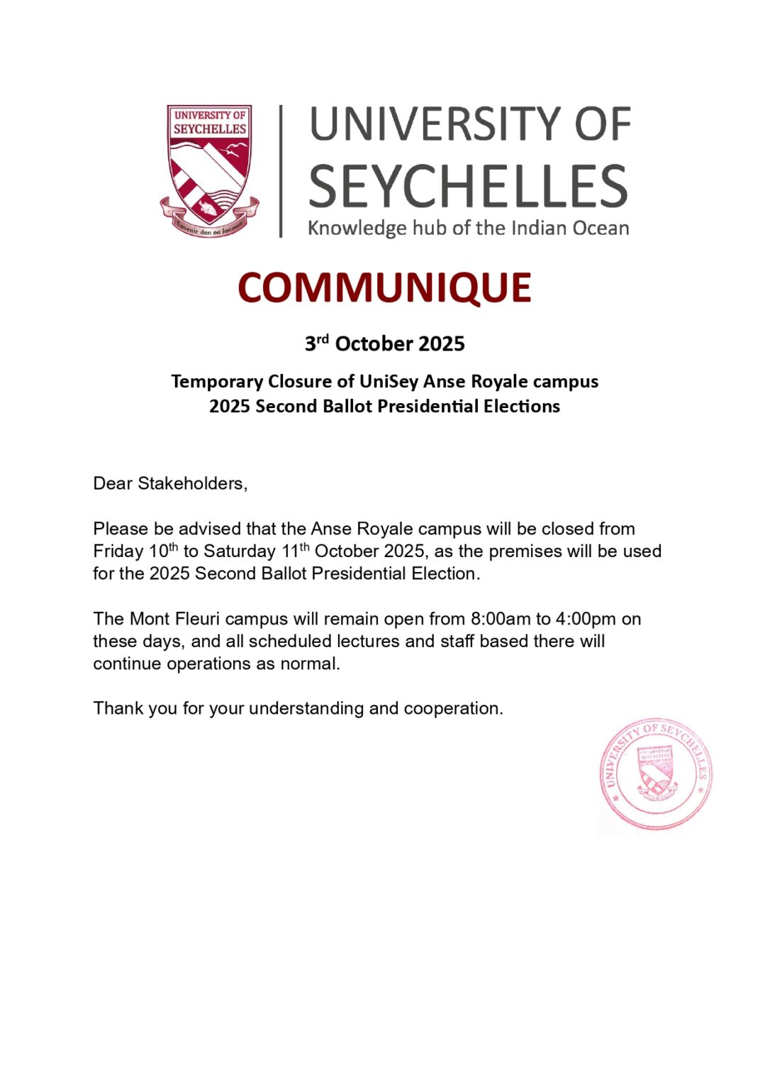Home - University Of Seychelles